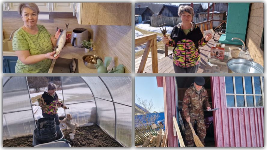 У МЕНЯ НАКОНЕЦ ВЫРОСЛИ ГРИБЫ, СОБИРАЮ УРОЖАЙ, А ЕЩЁ ПОСОЛИЛА СКУМБРИЮ И ПОСЕЯЛА РЕДИСКУ.