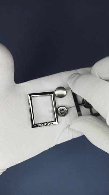 Кнопка декоративная темный никель (прямоугольная), Артикул 03839