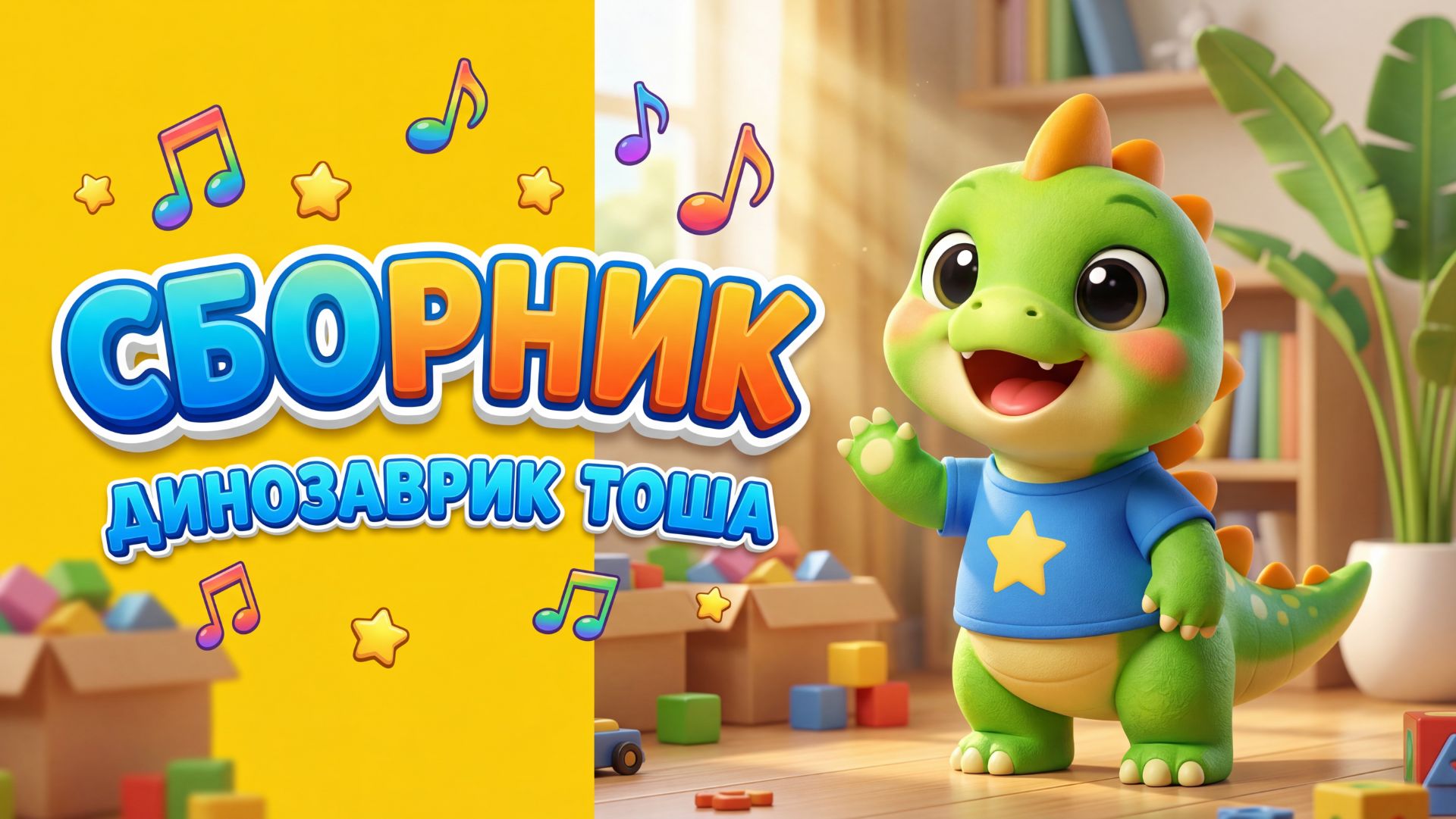 Песенки динозаврика Тоши — СБОРНИК ПЕСЕНОК ДЛЯ ДЕТЕЙ
