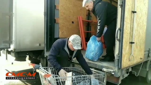 Отгрузка вышки-туры, отрезных кругов и перчаток в организацию ООО «Акустические материалы»