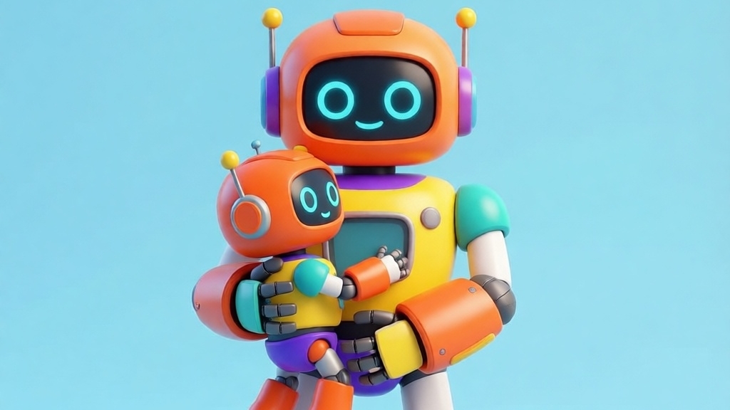 Папа сильнее всех на свете, детский мультфильм о семье роботов, песенка роботёнка про робопапу