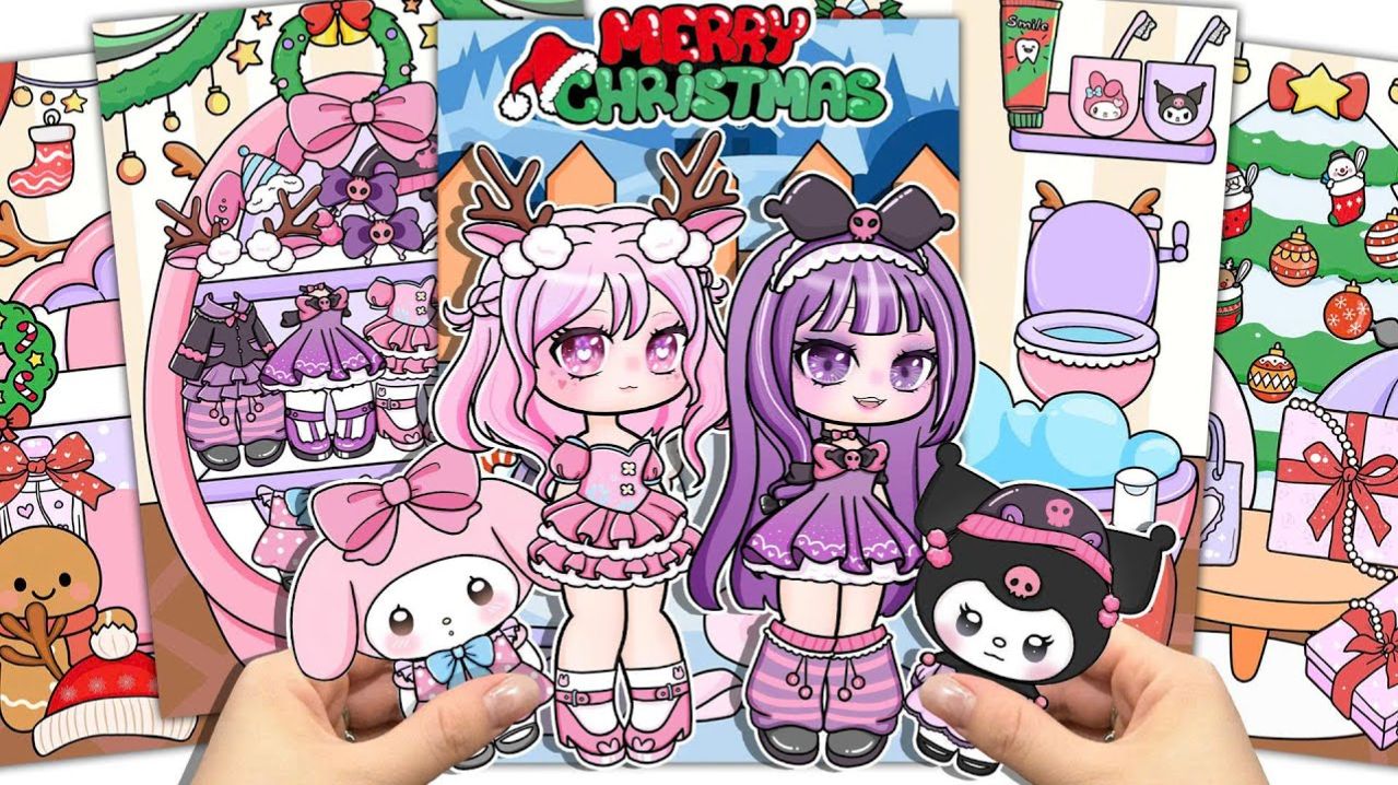 Бумажный АСМР💜Куроми и Мелоди 💜 Бумажный домик АСМР