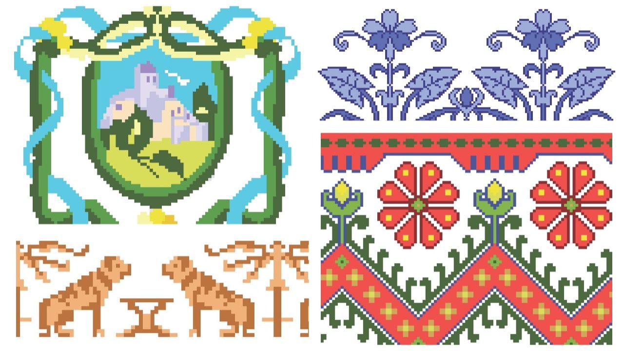 🕰️🧶 Старинные СХЕМЫ. Подборка №188. Art Nouveau для вязания и рукоделия. 🧶🕰️