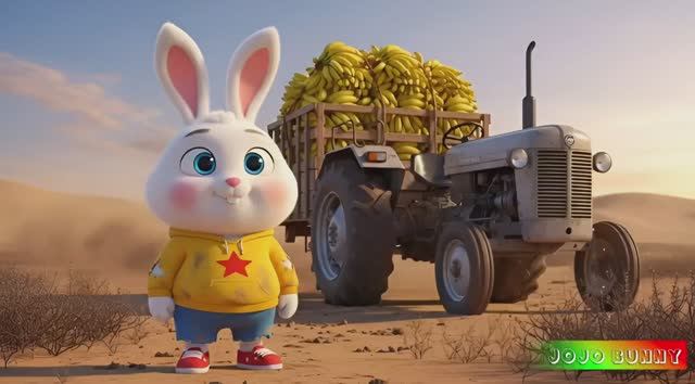 Банановый трактор кролика ДжоДжо: История о трудолюбии в пустыне! 🍌🚜