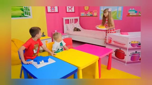 Диана и Рома комнаты разного цвета