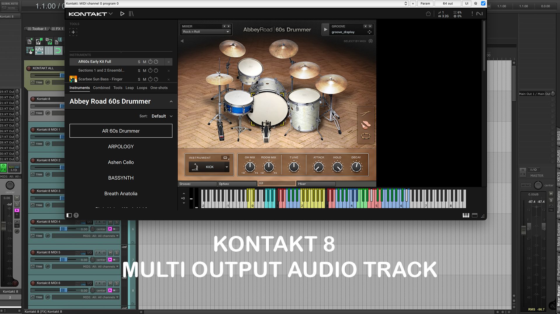 KONTAKT 8 - multi output audio track