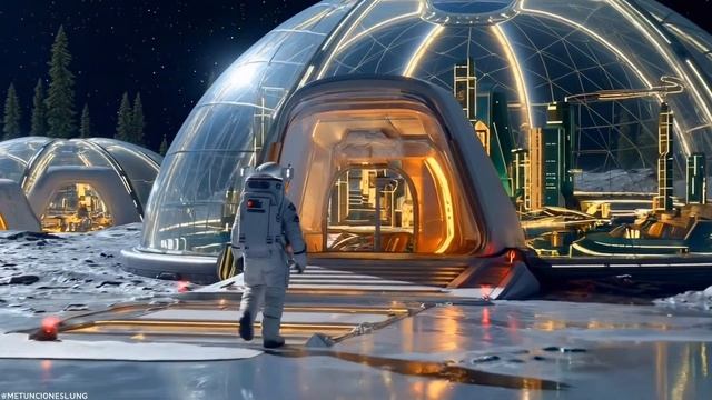 Moon City 2100   Smart City Life on the Moon   Ambient