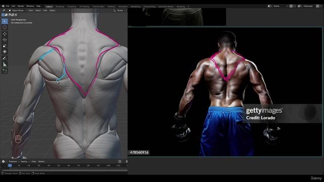 Cyborg Hard Surface Character Creation in Blender (2) 5 - Upper Body Update