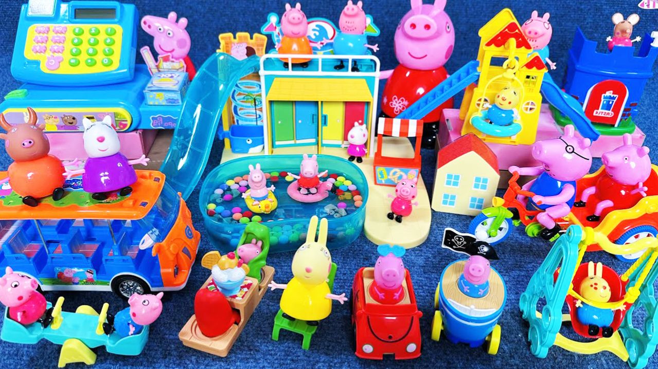 Мультики для девочек. Аквапарк и бассейн Свинки Пеппы. Смотреть мультики для детей и малышей.