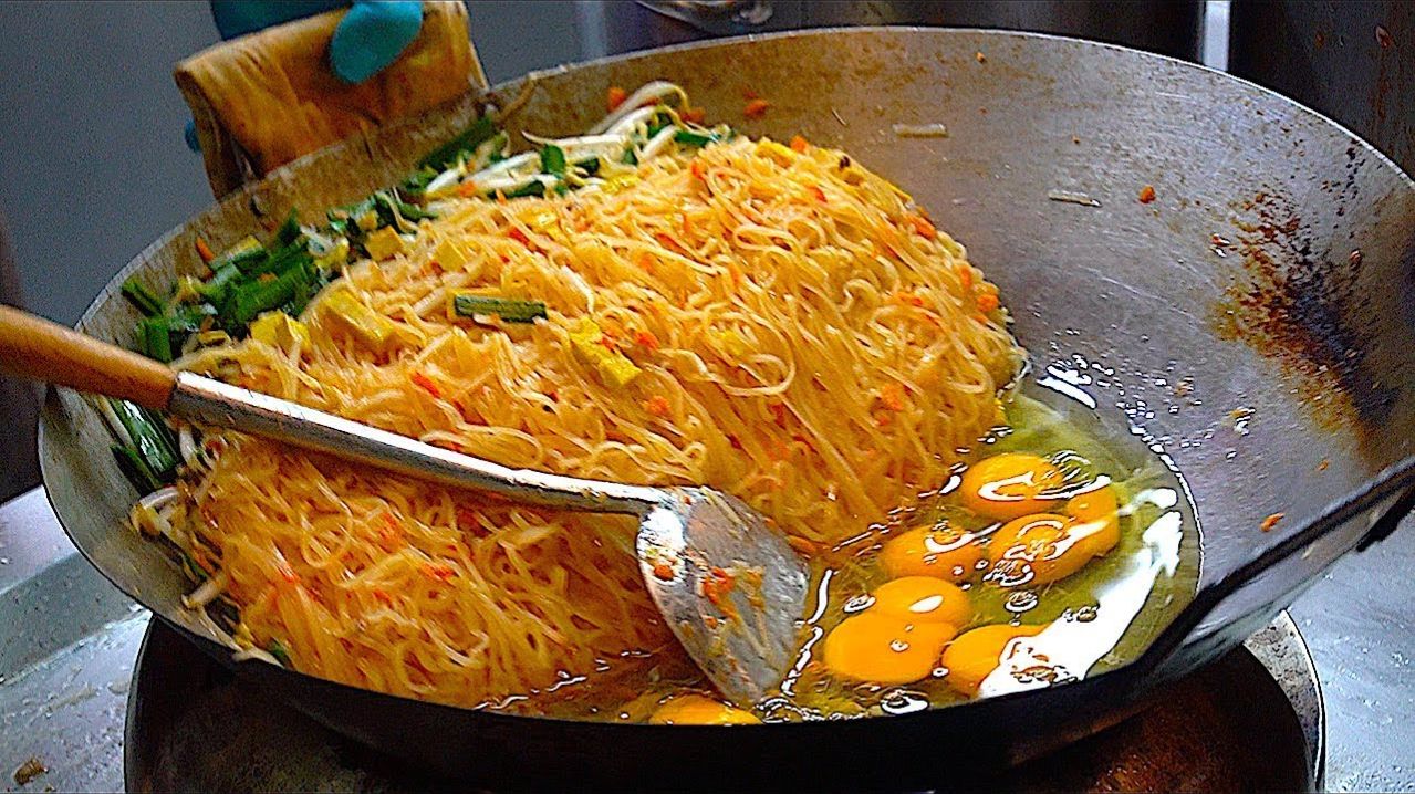 Лучший и самый известный Пад Тай, Бангкок, Тайланд