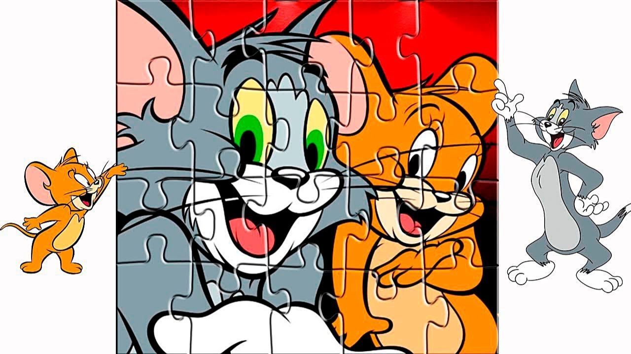 Том и Джерри пазлы для детей. Анимация
