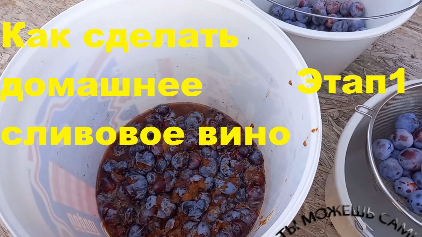 Как сделать домашнее сливовое вино Этап 1