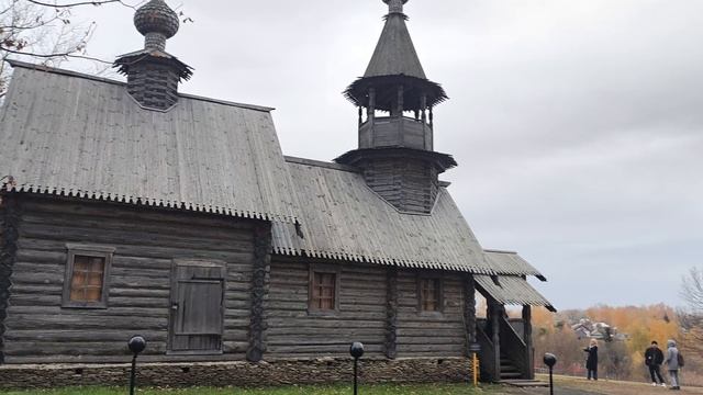 Деревянная церковь в Болдино. Поместье Пушкина.