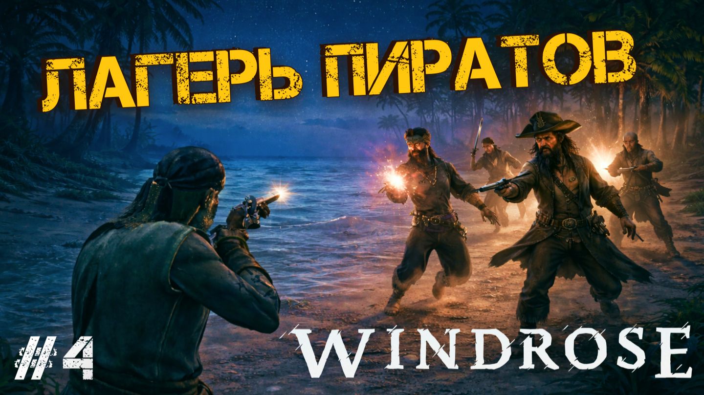 ОТПРАВИЛСЯ НА ПОИСКИ КОМАНДЫ! ПЕРВОЕ СРАЖЕНИЕ С ПИРАТАМИ В - Windrose #4