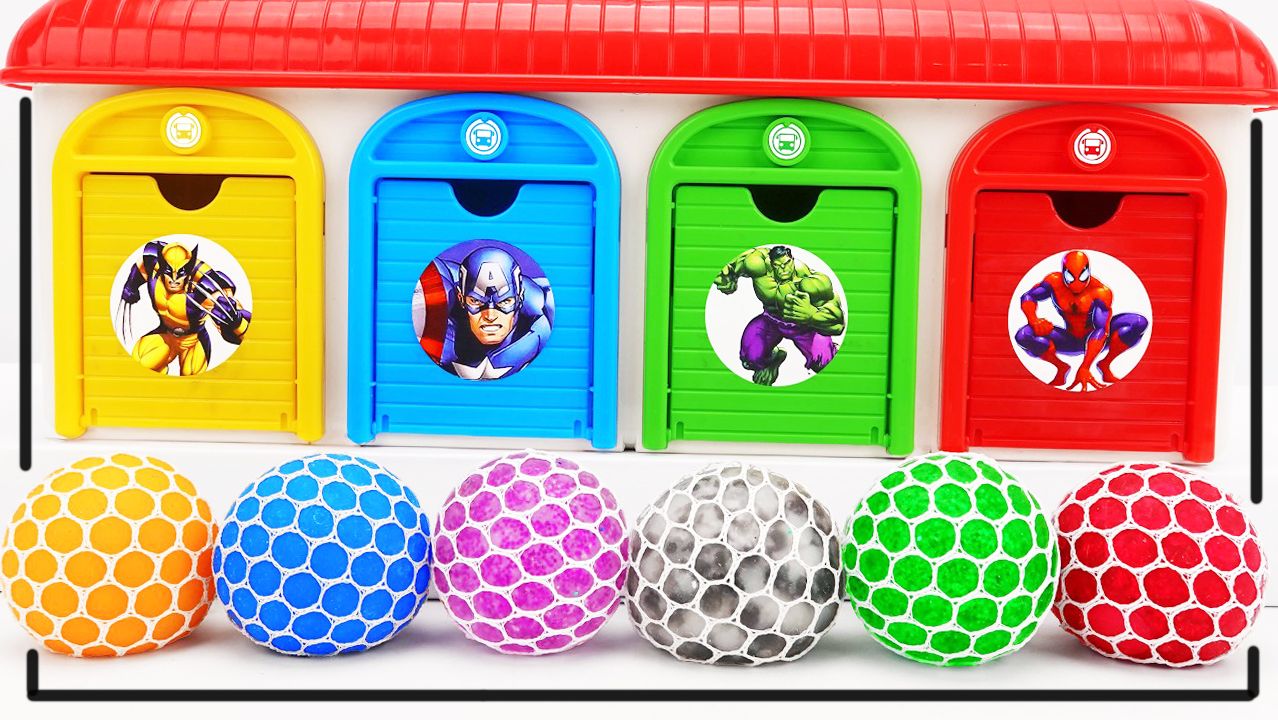 Мультики для малышей. Яркие гаражи Супергероев и антистрессики. Мультики для детей смотреть онлайн.