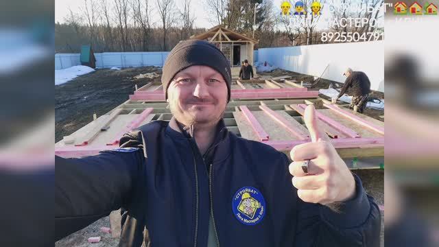 СБОРКА КАРКАСА ПОЛОВЫХ ЛАГ И НАРУЖНЫХ СТЕН КАРКАСНОГО ДОМА 6х8 С МАНСАРДНЫМ ЭТАЖОМ 👷🏗️🏠