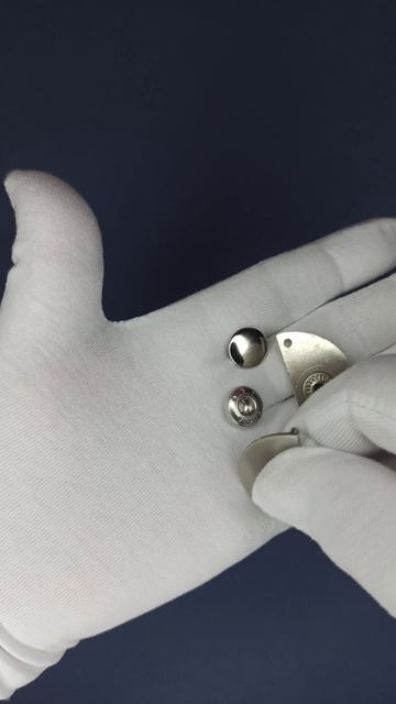 Кнопка декоративная никель (полумесяц), Артикул 03844