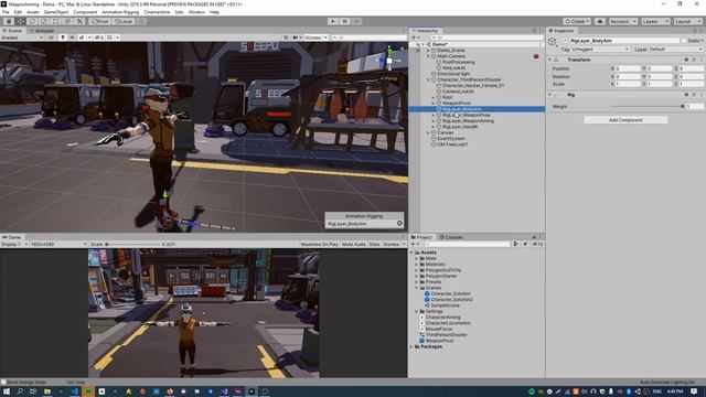 [#04] Unity Animation Rigging - Aiming a weapon using Multi Aim Constraint