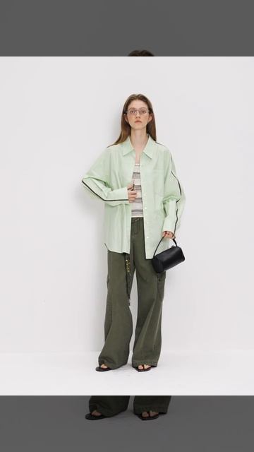 Рубашка хлопковая в пастельных оттенках