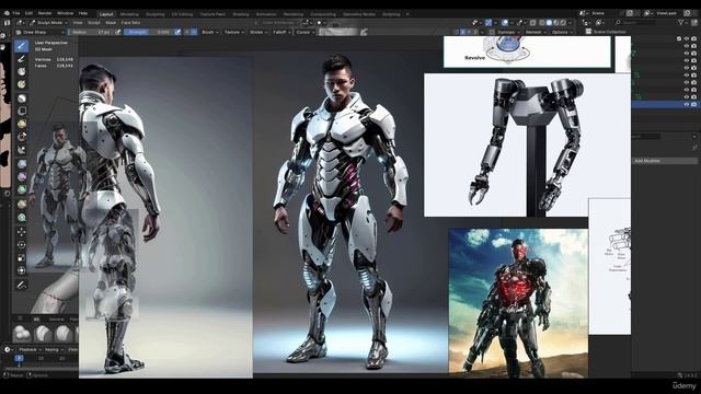 Cyborg Hard Surface Character Creation in Blender (3) 1 - Cyborg Concepting
