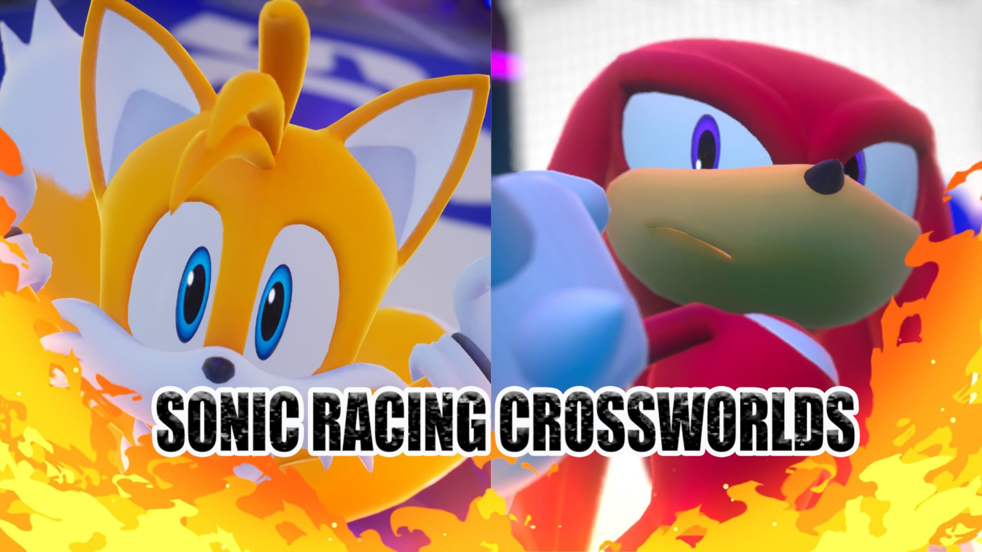 Наклз и Тейлз в игре Sonic Racing CrossWorlds PS4. Гонка Knuckle vs Tails