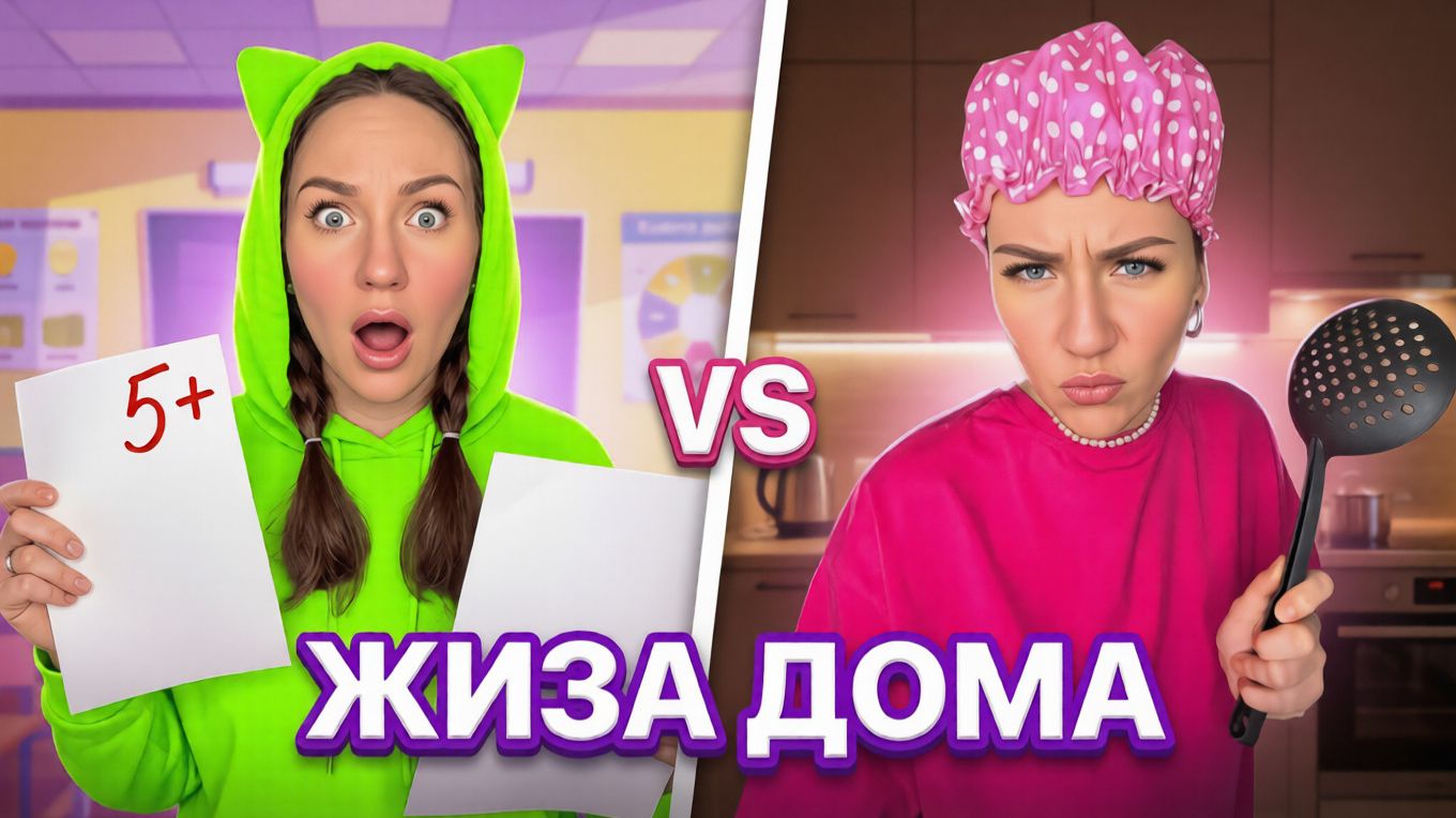 🍿КОГДА У МАМЫ НАУШНИКИ С ШУМОПОДАВЛЕНИЕМ🤣 Смешные ШОРТСЫ про семью #shorts