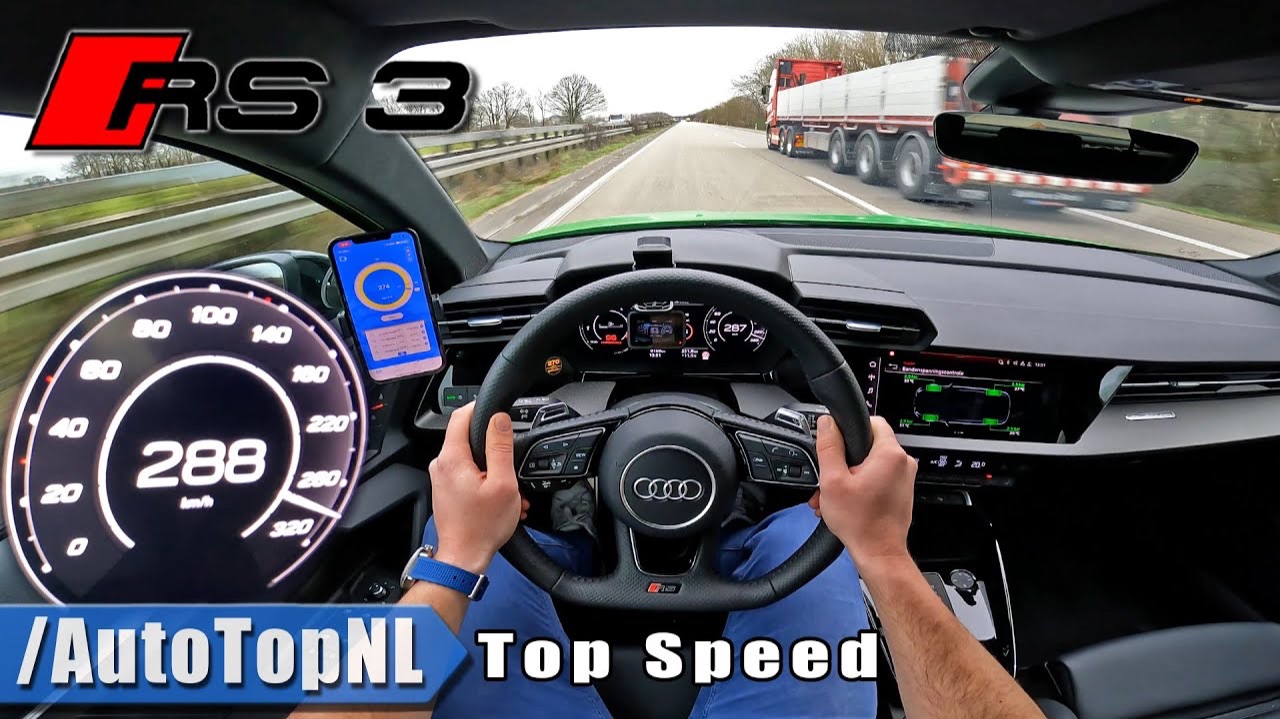 2022 Audi RS3 Sportback 8Y | МАКСИМАЛЬНАЯ СКОРОСТЬ  288КМ/Ч на АВТОБАНЕ AutoTopNL
