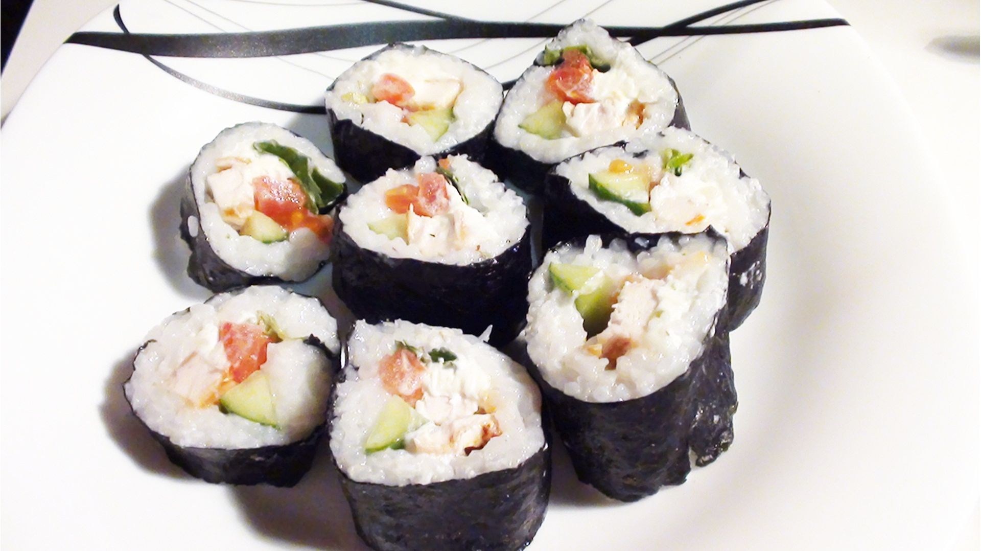 Роллы с курицей в домашние - рецепт