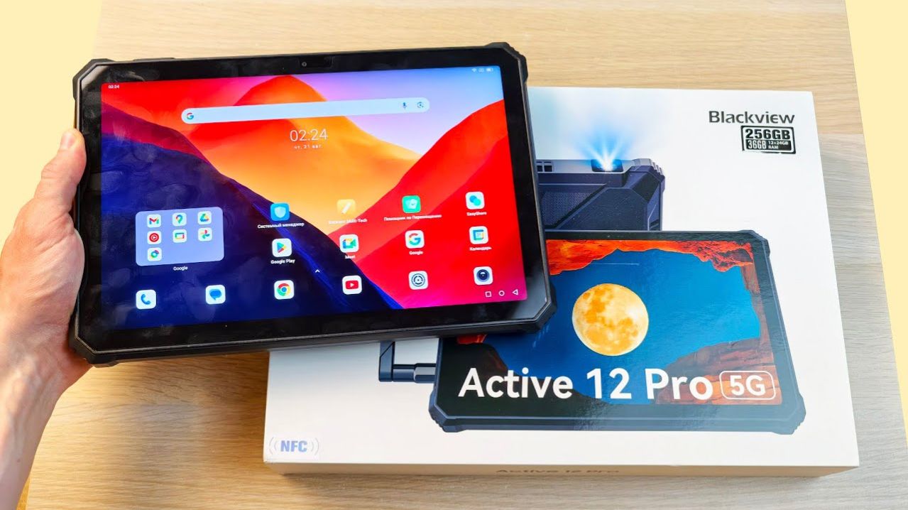 BLACKVIEW ACTIVE 12 PRO - ПЛАНШЕТ С ПРОЕКТОРОМ И БАТАРЕЕЙ 30000MAH!