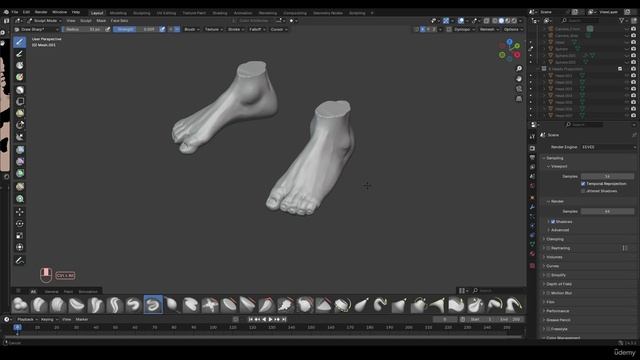 Cyborg Hard Surface Character Creation in Blender (2) 8 - Feet Forms