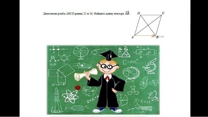ЕГЭ, математика профиль,задание 2, Векторы, решение с подробным объяснением