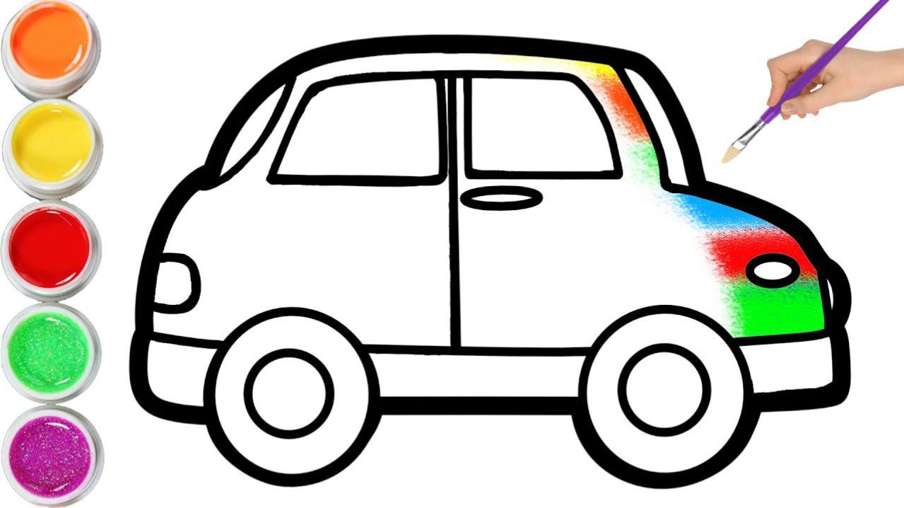 Мультик для детей-Как нарисовать машину для детей/Рисование МАШИНЫ для детей