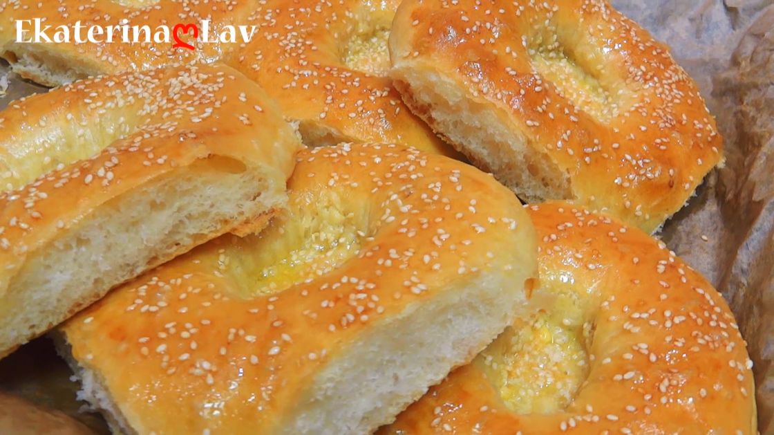 ВКУСНЕЕ ХЛЕБА! Мягкие и воздушные ЛЕПЕШКИ в духовке! Homemade scone with sesame seeds!