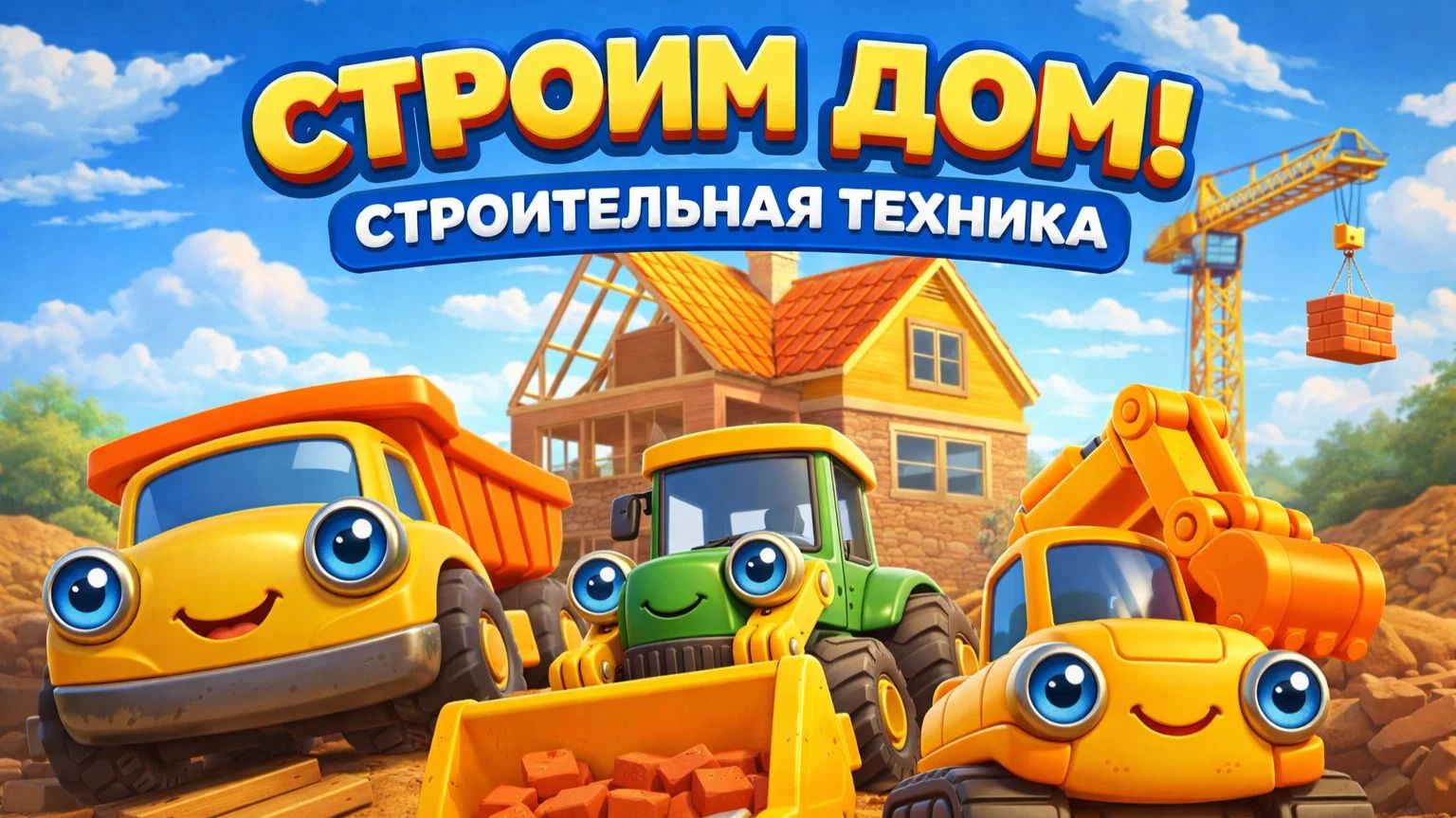 МУЛЬТИКИ ДЛЯ ДЕТЕЙ |  ТРАКТОР САМОСВАЛ И ЭКСКАВАТОР | ПОСТРОЙКА ДОМА