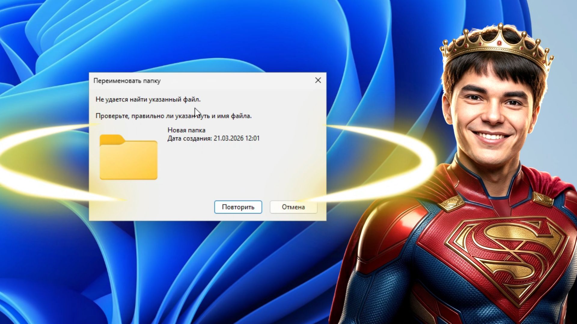 ❌ОШИБКА В ПЕРЕИМЕНОВАНИЕ ПАПКИ. ИСПРАВИТЬ В ОДИН КЛИК