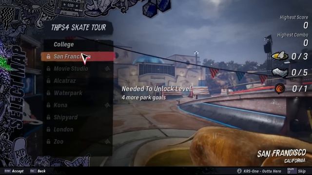 Tony Hawk's Pro Skater 3+4 Видео 2. Меню, список уровней, скейтеров, много рассказываю, нет геймплея