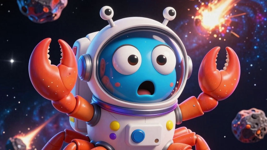 Космо-краб, друг путешественник из далёкого космоса исследует новую галактику, мультфильм для детей