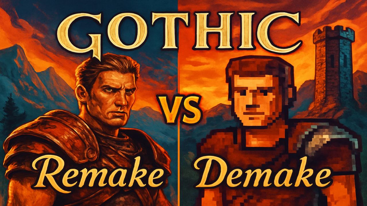 🔴🎥🎞️✂️ 🏰-🏰 🇵🇱 🇺🇸 🇩🇪 🇷🇺 Gothic 1 Remake VS Demake 23-1 Start