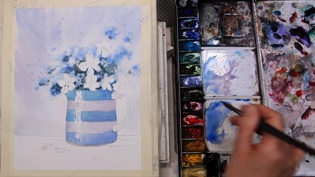 Весенние цветы - Урок по акварели