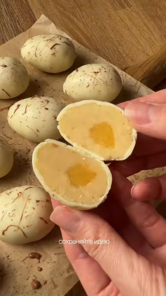 Пасхальное пирожное в виде перепелиных яиц. Рецепт