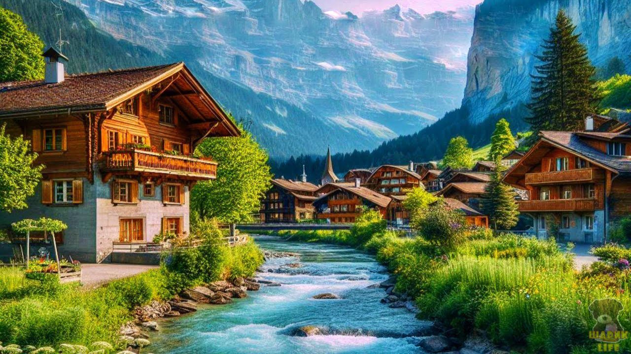 Весна в Швейцарии, тихая альпийская деревушка Кандерштег | #шариклайф #путешествиеонлайн