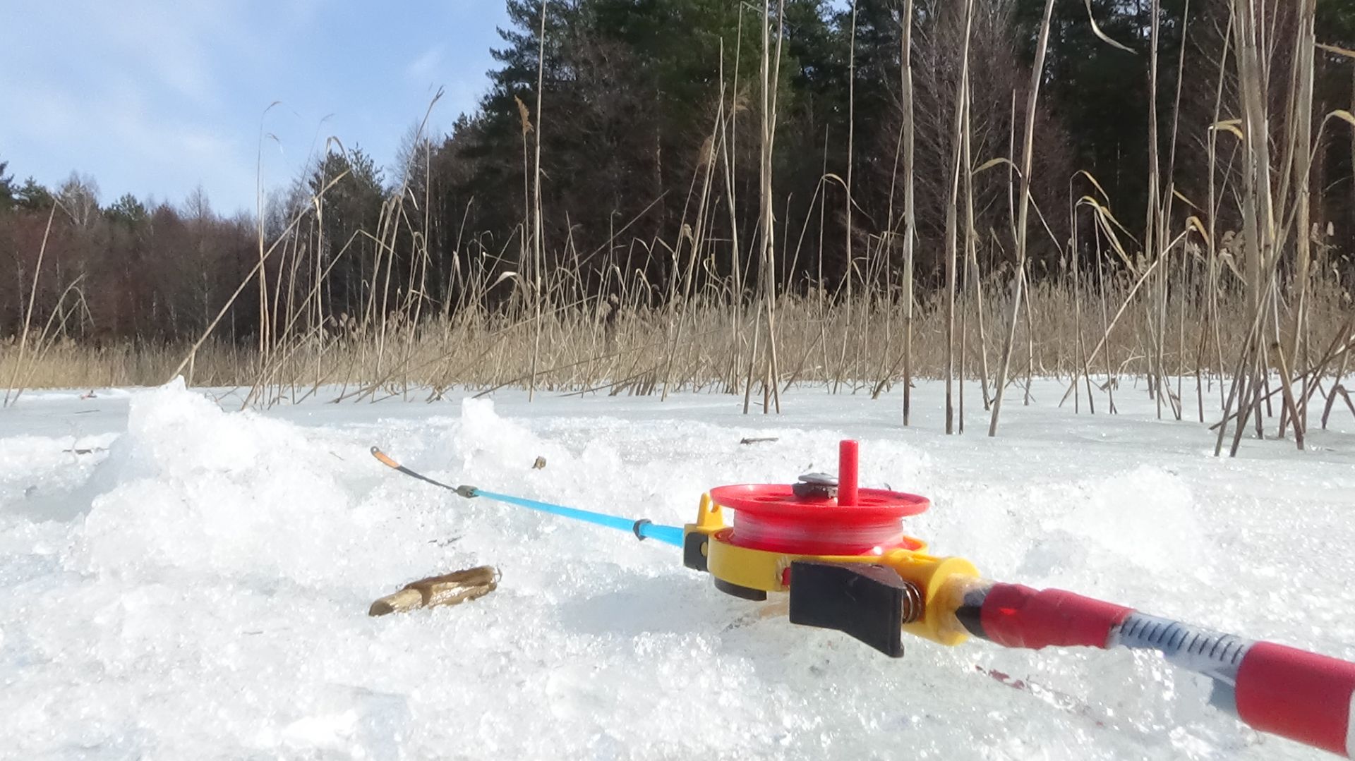 Последний лёд - ловля плотвы по тростникам- самый уловистый период по идее на озере с хитрой плотвой