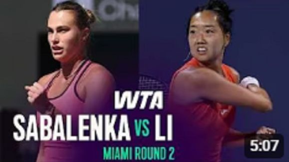 Арина Соболенко - Энн Ли 2026 Miami Open Round 2 WTА