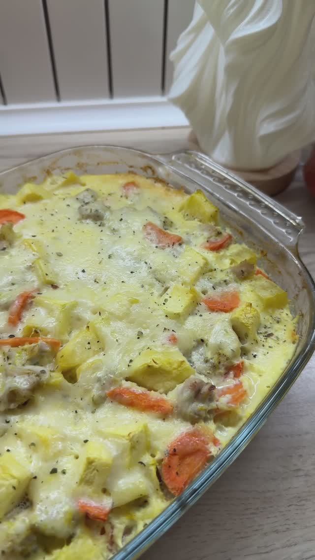 Запеканка из кабачка с индейкой и нежной заливкой. Вкусный, полезный и очень сытный рецепт для семьи