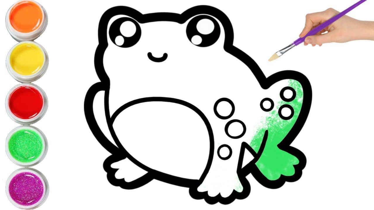 Мультик для детей-Как нарисовать ЛЯГУШКУ/Рисование ЛЯГУШКИ для детей