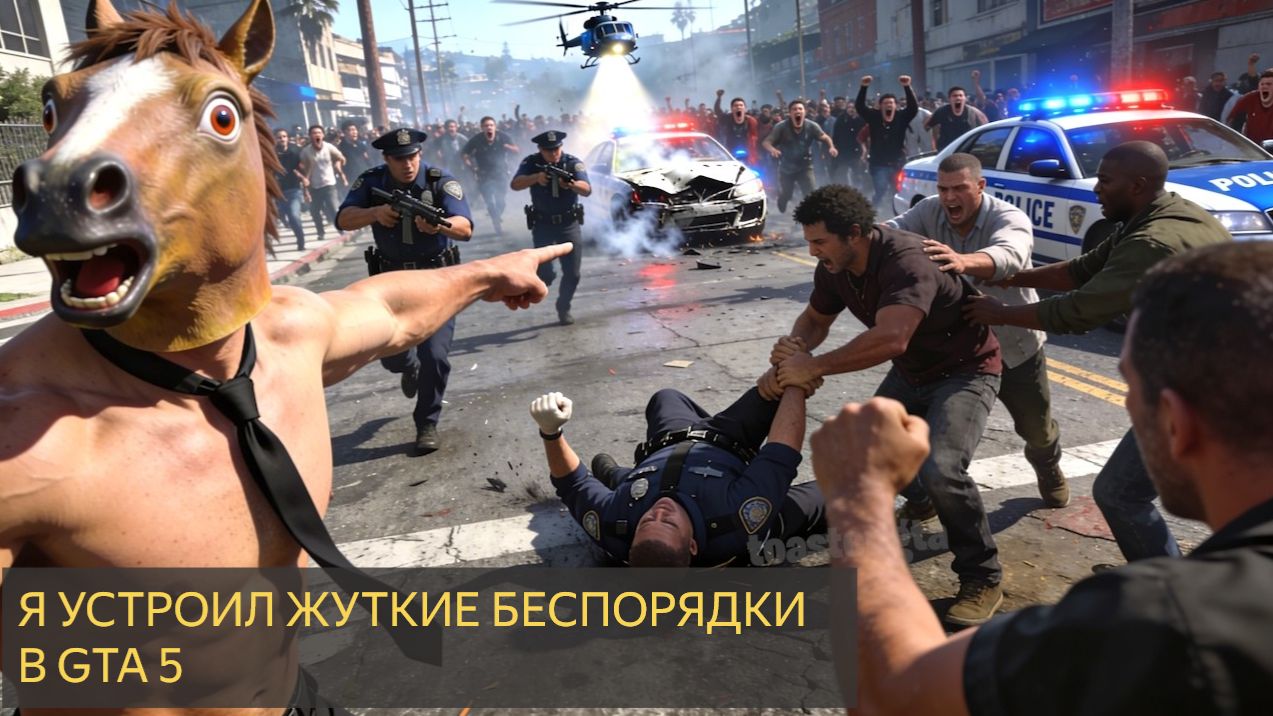 Жуткие беспорядки в ГТА 5