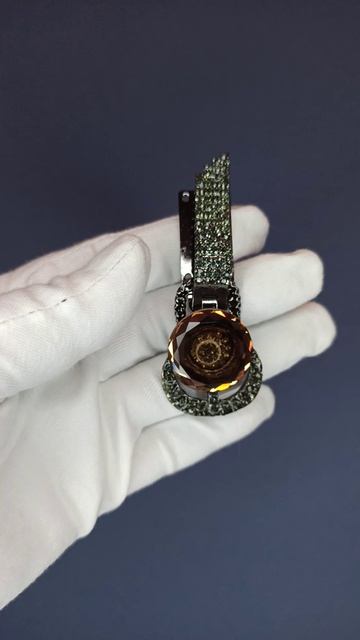 Клипсы (коричневый камень), Артикул 00146