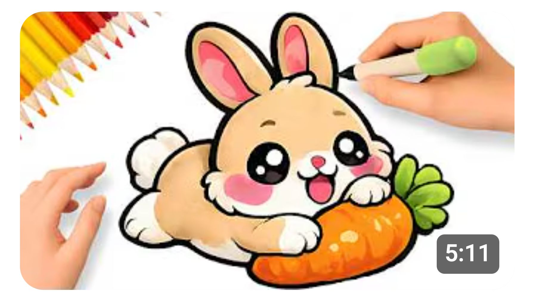 КАК НАРИСОВАТЬ ПРОСТОГО ЗАЯЦА 🐇🥕