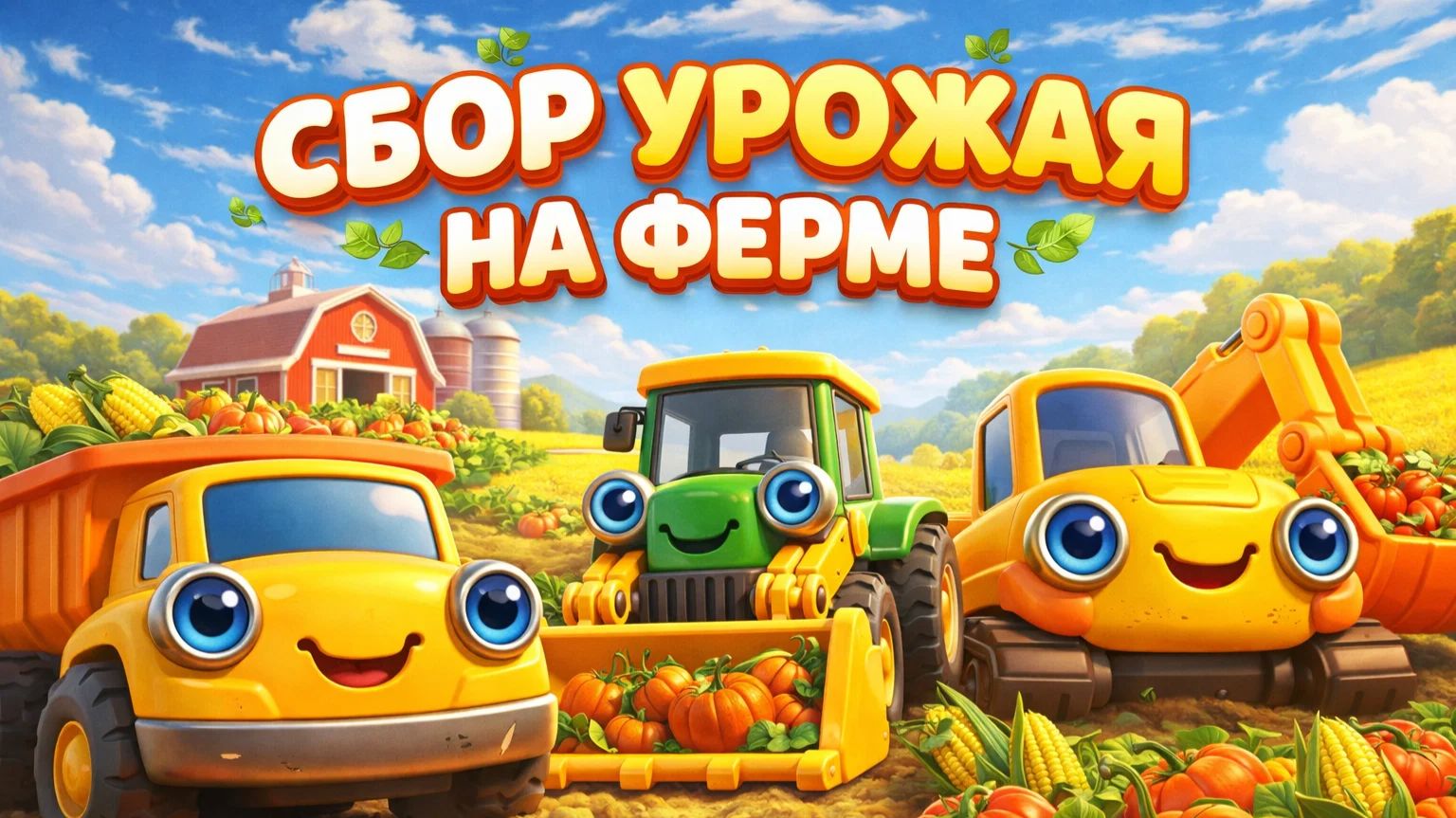 ТРАКТОР САМОСВАЛ И ЭКСКАВАТОР | СБОР УРОЖАЯ НА ФЕРМЕ | МУЛЬТИКИ ДЛЯ ДЕТЕЙ