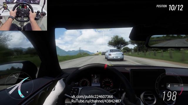 🏎️ Mercedes-AMG C63 S Coupe против суперкаров в салоне — Forza Horizon 5 с рулём Logitech G923
